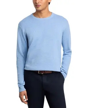 Peter Millar Coolspun Lite Textured Crewneck Sweater - Cloudy Blue