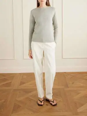 Auralee Mélange Cashmere And Silk-blend Sweater