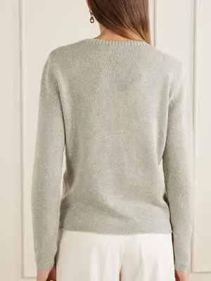 Auralee Mélange Cashmere And Silk-blend Sweater
