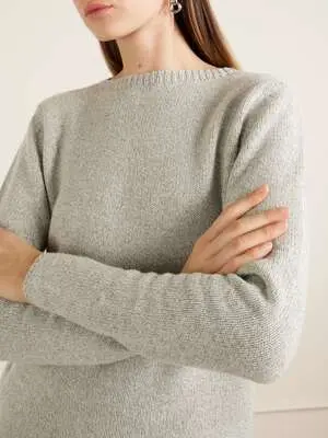 Auralee Mélange Cashmere And Silk-blend Sweater