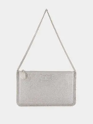Stella McCartney Crystal Falabella Shoulder Bag Silver