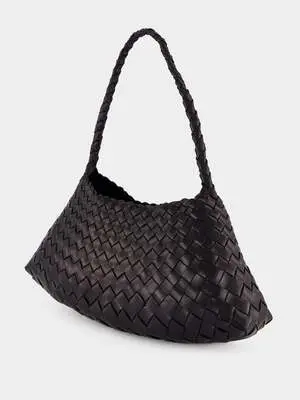 Dragon Diffusion Rosanna Woven Leather Baguette - Black