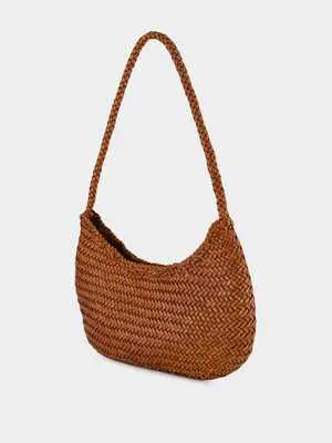 Dragon Diffusion Nova Luna Woven Leather Tote - Brown