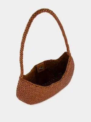 Dragon Diffusion Nova Luna Woven Leather Tote - Brown