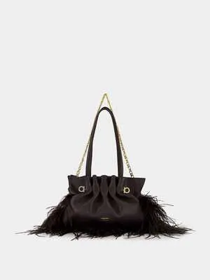 FERRAGAMO Small Soft Bag - Black