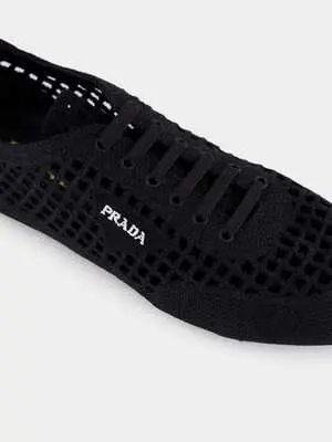 Prada Collapse Crochet Laced Sneakers
