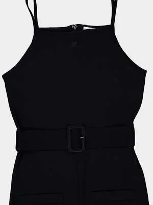 COURREGES Belted Knit Jumpsuit