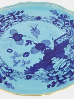 GINORI 1735 Iris Oriente Italiano Cake Stand - Blue