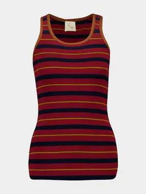 PAULA Julia Dahlia Knitted Striped Tank Top