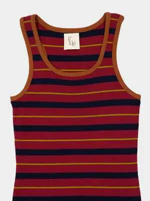 PAULA Julia Dahlia Knitted Striped Tank Top