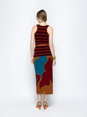 PAULA Julia Dahlia Knitted Striped Tank Top