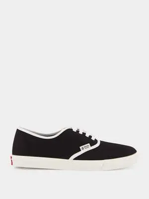 Prada Drill Fabric Low-top Sneakers - Black