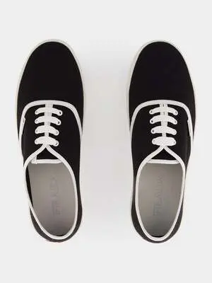 Prada Drill Fabric Low-top Sneakers - Black