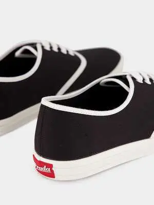 Prada Drill Fabric Low-top Sneakers - Black