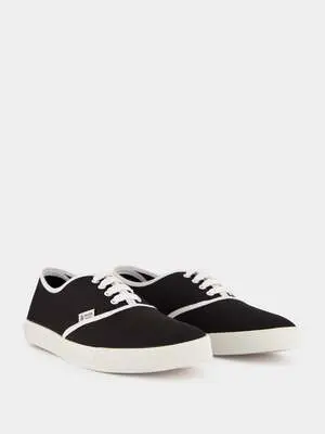 Prada Drill Fabric Low-top Sneakers - Black