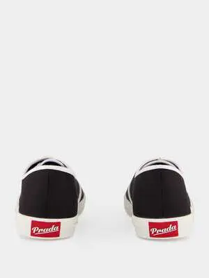 Prada Drill Fabric Low-top Sneakers - Black