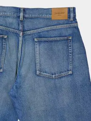 Saint Laurent Costa Rica Tapered Denim Jeans - Blue