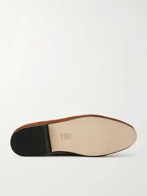 Rubinacci Suede Penny Loafers - Brown