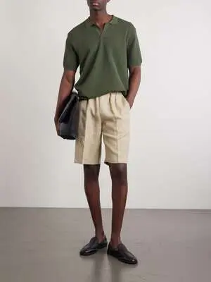 PIACENZA CASHMERE 1733 Straight-leg Linen Bermuda Shorts