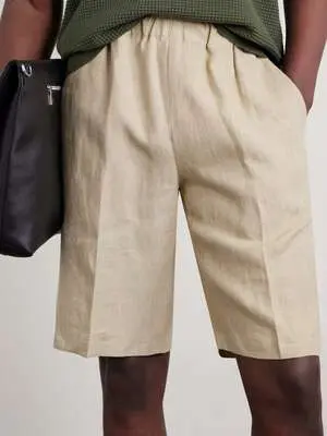 PIACENZA CASHMERE 1733 Straight-leg Linen Bermuda Shorts