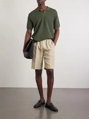 PIACENZA CASHMERE 1733 Straight-leg Linen Bermuda Shorts