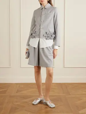 Comme Des Garçons Bow-embellished Wool Jacket
