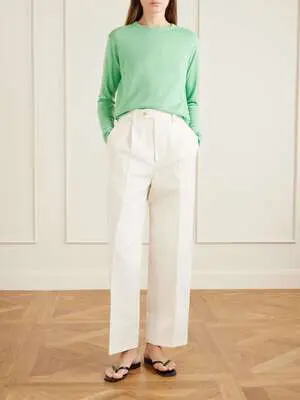 Auralee Cashmere And Silk-blend Sweater