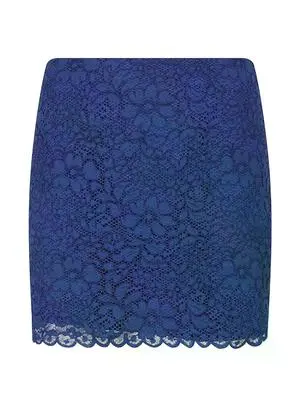 GIANLUCA CAPANNOLO Lace-trim Skirt - Blue