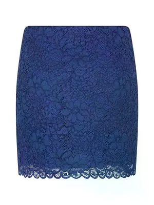 GIANLUCA CAPANNOLO Lace-trim Skirt - Blue