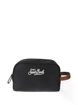 MC2 SAINT BARTH Logo Print Wash Bag - Black