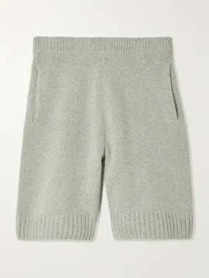 Auralee Mélange Cashmere And Silk-blend Shorts