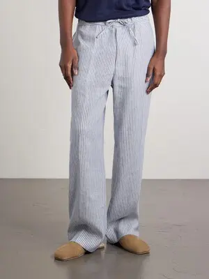 Officine Générale Nilson Straight-leg Striped Trousers