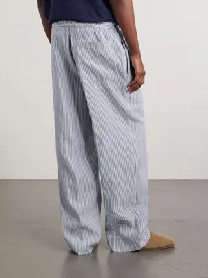 Officine Générale Nilson Straight-leg Striped Trousers
