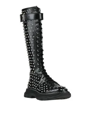 Alexander McQueen Leather Boots With Studs