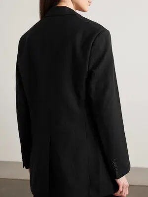Auralee Oversized Wool, Cotton, And Linen-blend Oxford Blazer