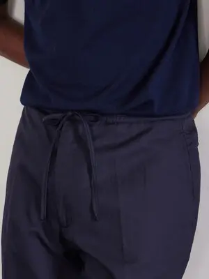 Officine Générale Phil Straight-leg Lyocell-blend Shorts - Blue
