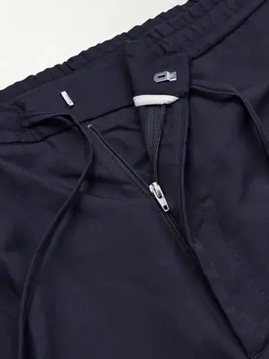 Officine Générale Phil Straight-leg Lyocell-blend Shorts - Blue