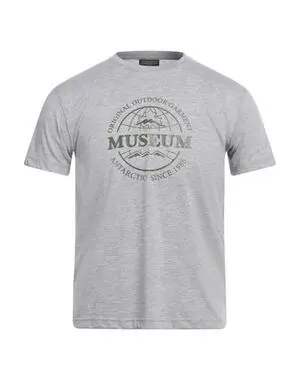 MUSEUM Man T-shirt Black Size M Cotton Grey