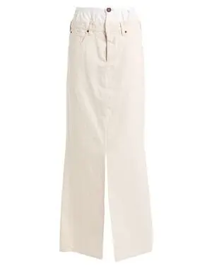 MAISON MARGIELA Maxi Flared Cotton Skirt - Beige