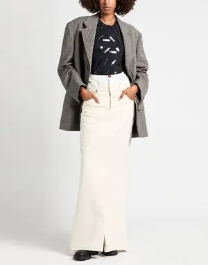 MAISON MARGIELA Maxi Flared Cotton Skirt - Beige
