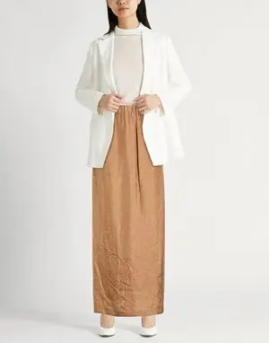 Max Mara Maxi Skirt In Silk - Beige
