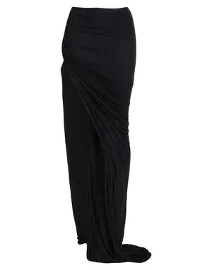 Rick Owens Asymmetrical Draped Maxi Skirt In Cotton