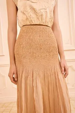 Ulla Johnson Antonia Smocked Midi Skirt