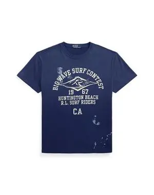 Polo Ralph Lauren Classic Fit Jersey Graphic T-shirt T-shirt Size Cotton - Navy