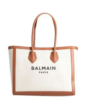 Balmain Cotton And Linen Tote - Beige