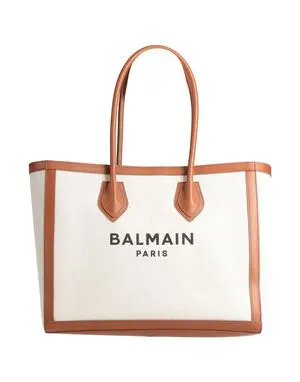 Balmain Cotton And Linen Tote - Beige