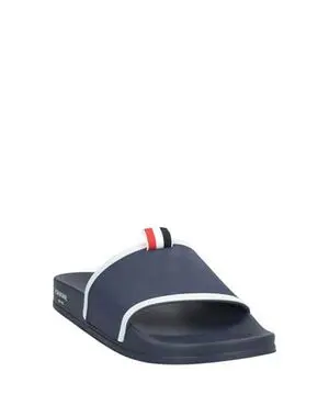 Thom Browne Two-tone Rubber Pool Slides - Navy