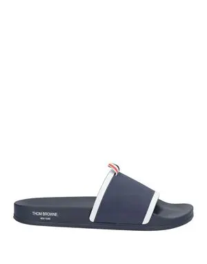 Thom Browne Two-tone Rubber Pool Slides - Navy