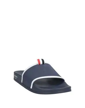 Thom Browne Two-tone Rubber Pool Slides - Navy