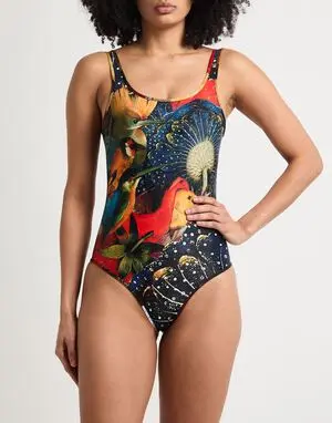 Alexander McQueen Printed Bodysuit - Navy